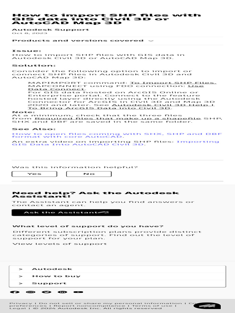 How To Import SHP Files With GIS Data Into Civil 3D or AutoCAD Map 3D | PDF