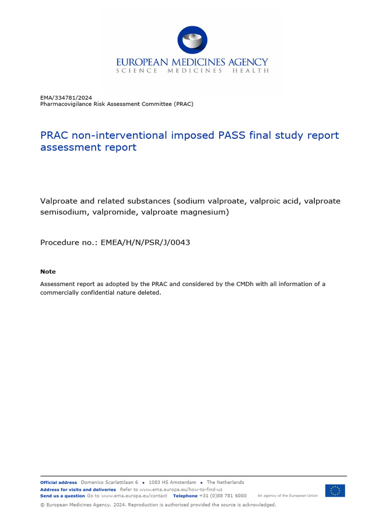 Valproate Prac Non Interventional Imposed Pass Final Study Report ...