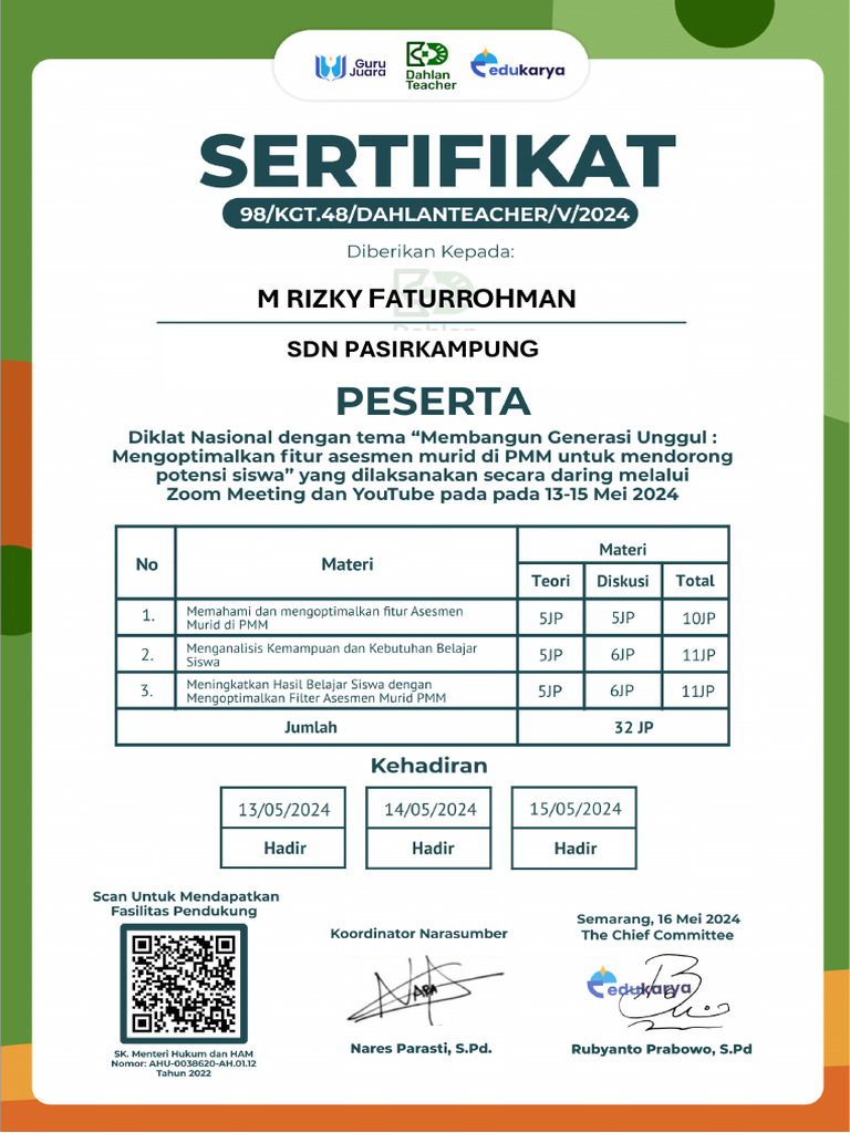 Sertifikat Rizky | PDF