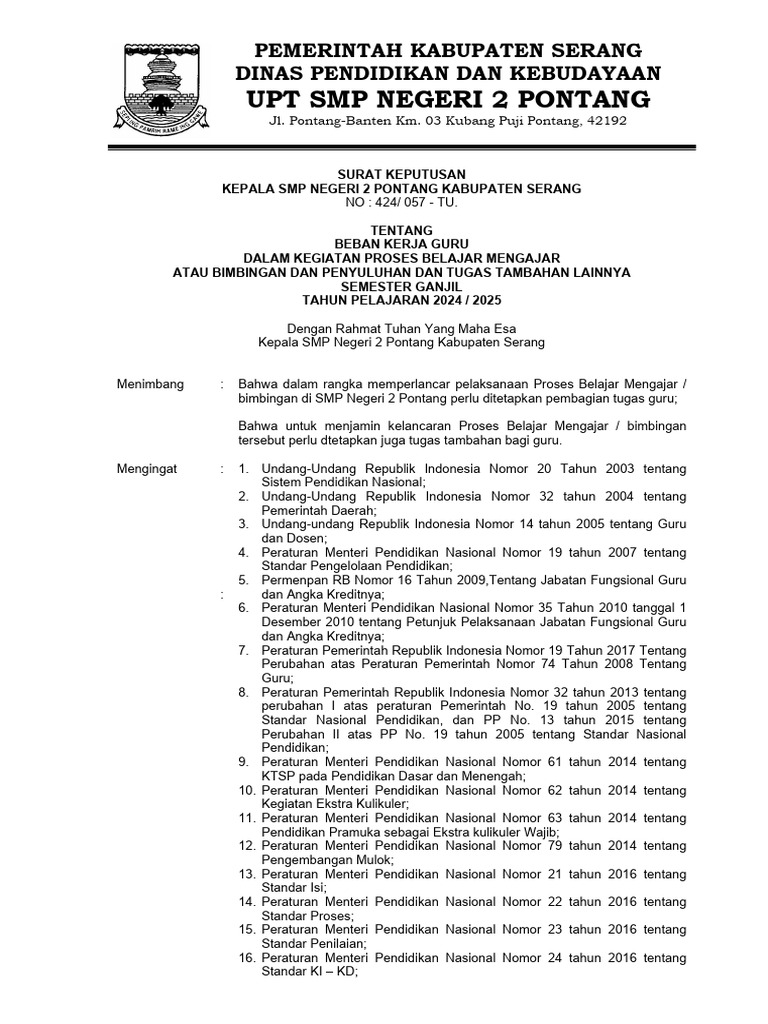 SK KBM 2024-2025 Ganjil | PDF