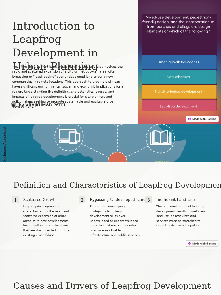 Introduction To Leapfrog Development in Urban Planning | PDF