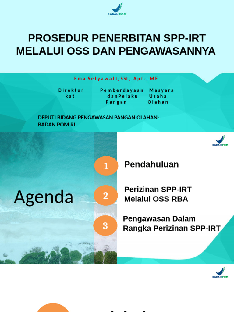 Sosialisasi SPP-IRT - BPOM | PDF