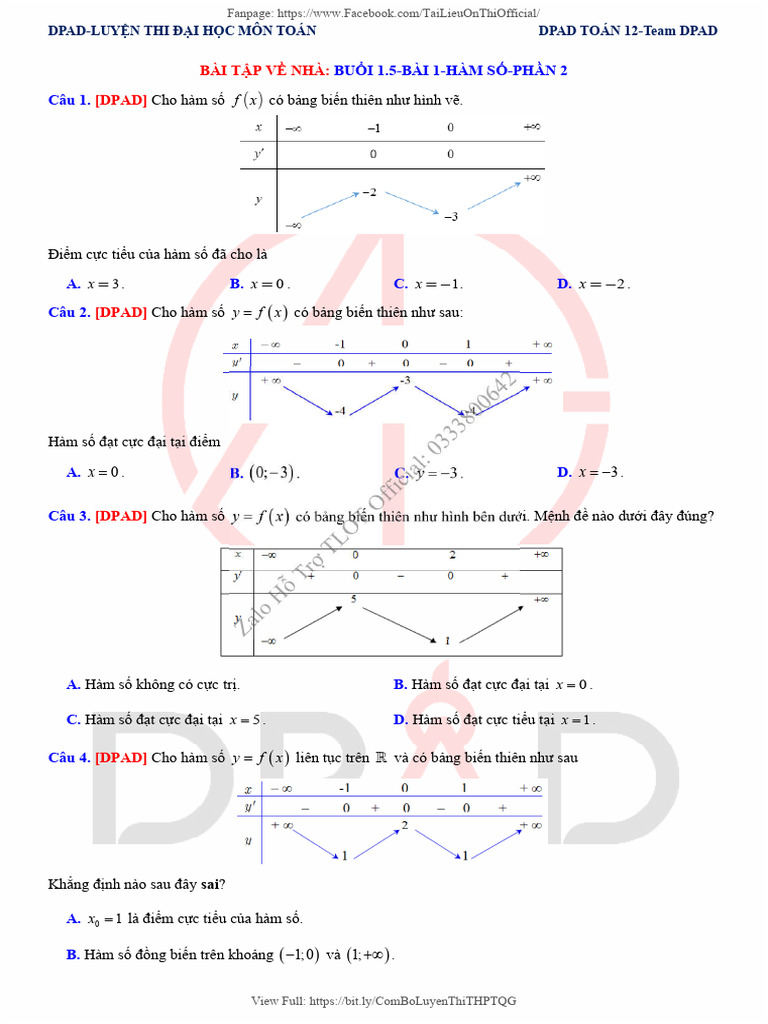 BTVN b15 Bai 1 Ham So p2 | PDF