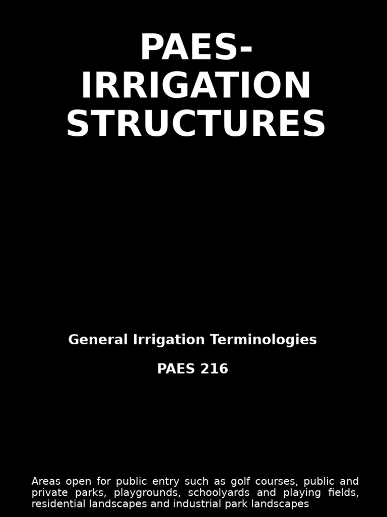 Paes Irrigation Structures | PDF