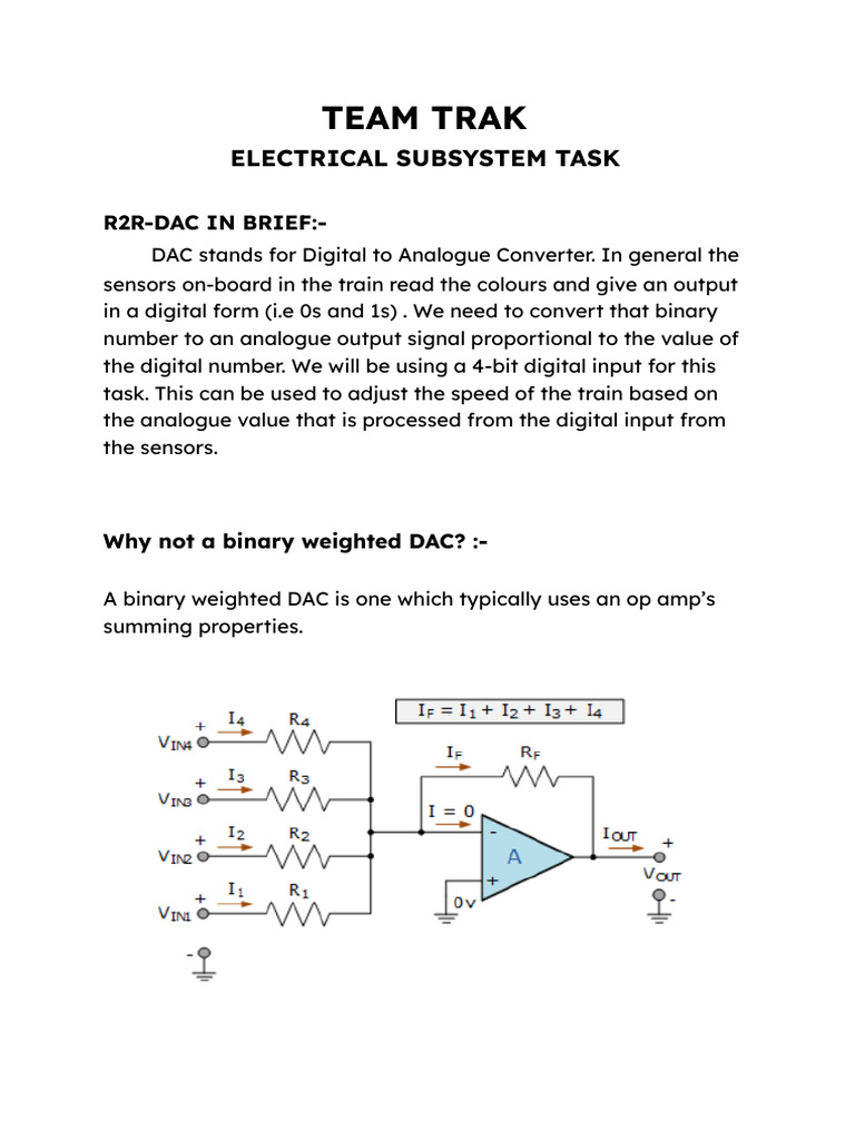 Team Trak Task1 R-2R Dac | PDF