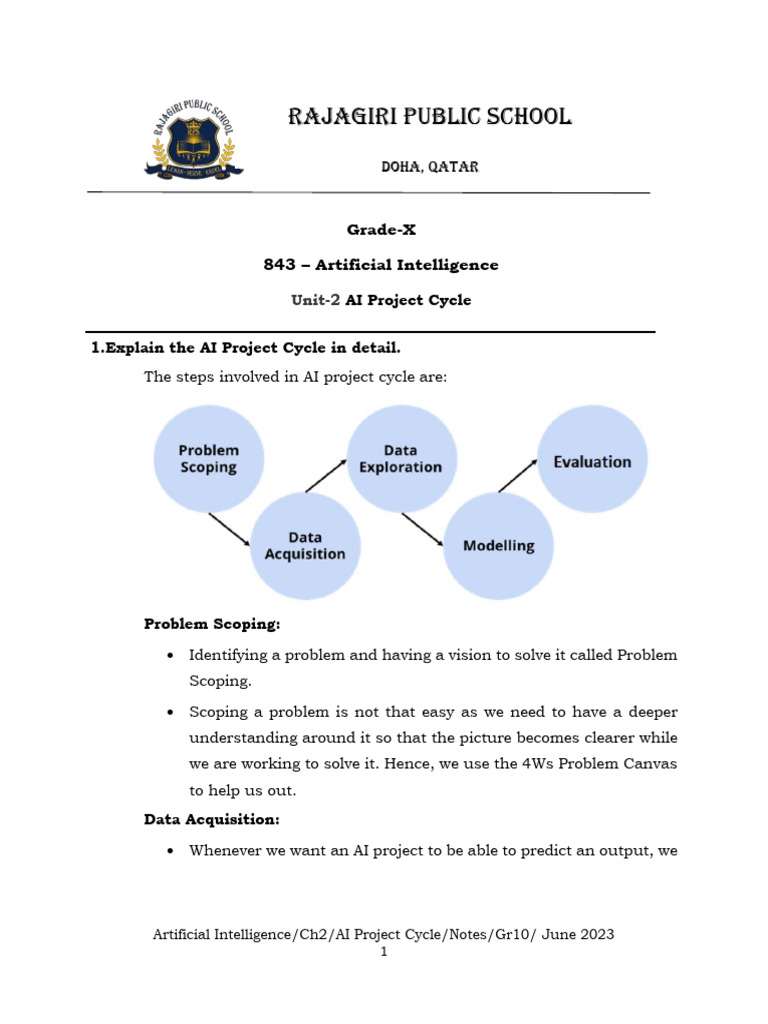 Ch2 AI ProjectCycle | PDF