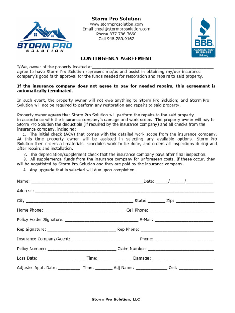 Contingency Agreement | PDF