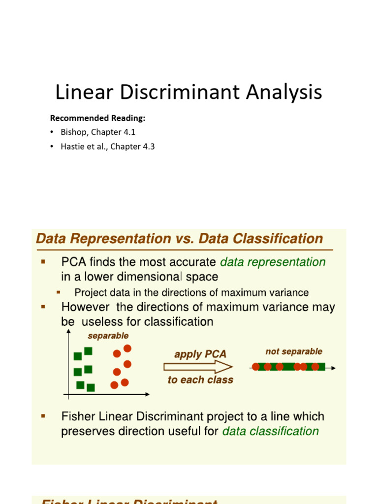 Linear Discriminant Analysis (LDA) | PDF