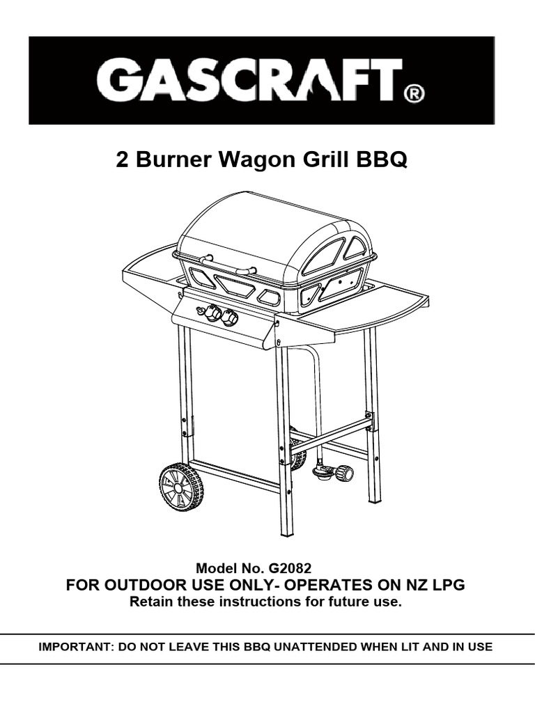 2 Burner Wagon Grill BBQ Safety Guide | PDF | Grilling | Technology ...