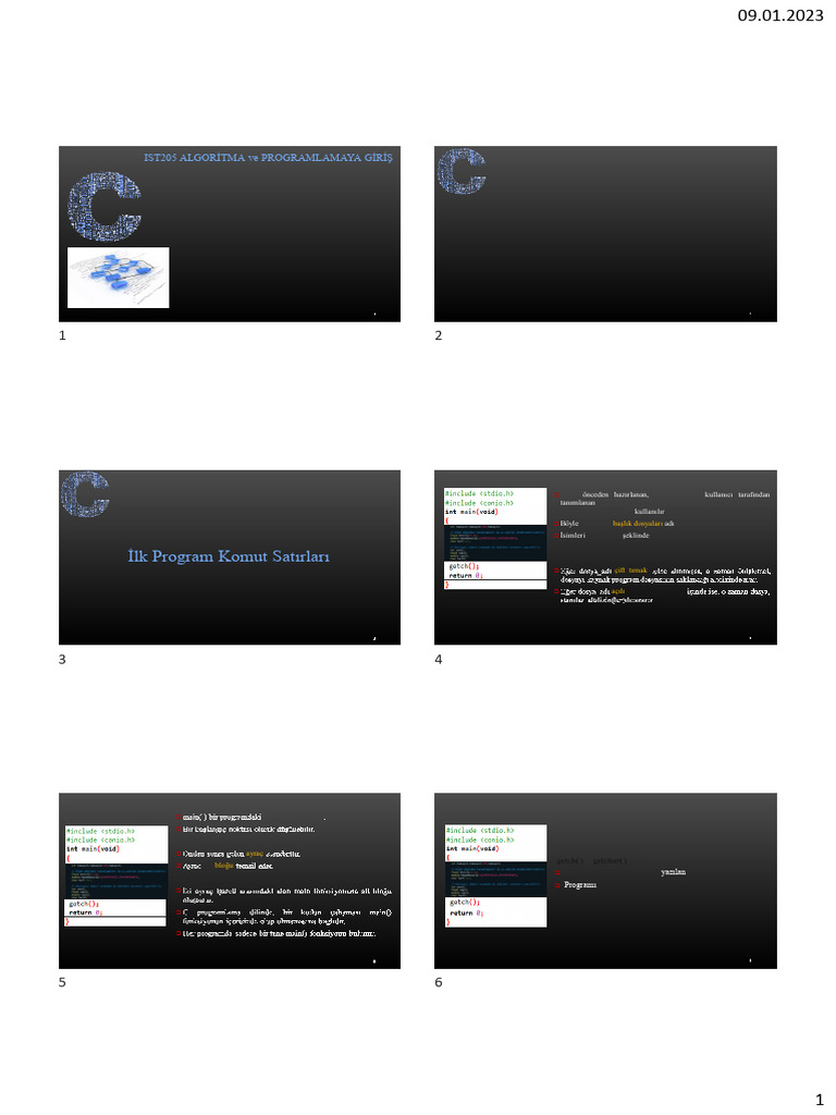 Algoritma Ve Programlamaya Giriş | PDF