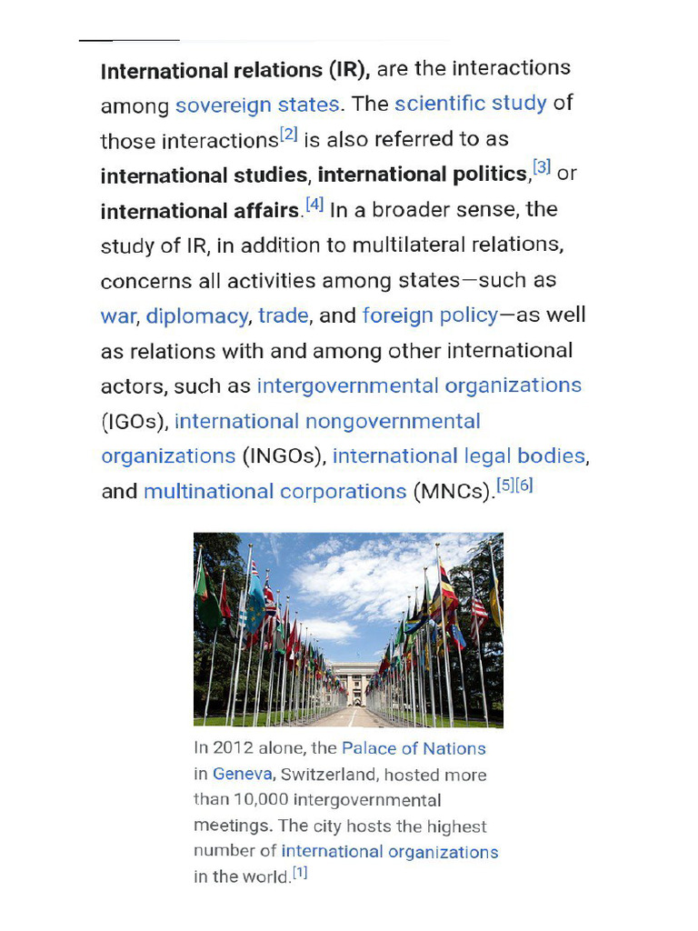 International Relations | PDF