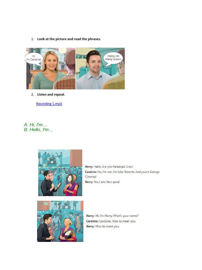 Introducing Yourself, Meeting People | PDF