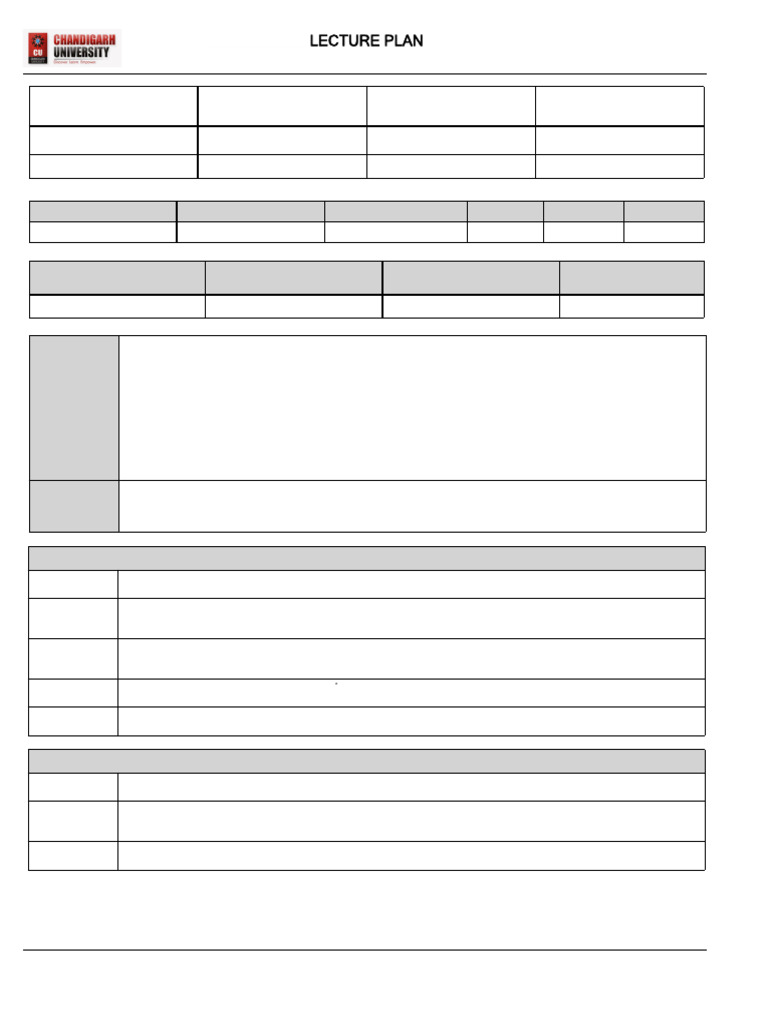 LecturePlan AI201 23CSH-242 | PDF | Engineering | Business