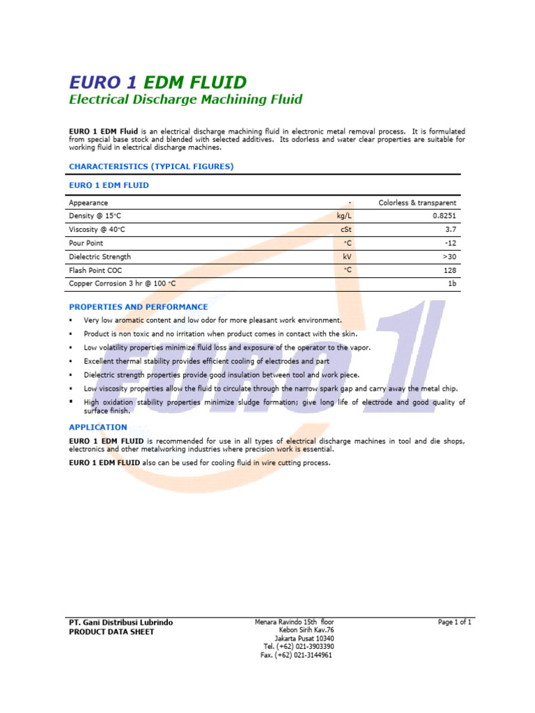 Euro 1 EDM PDS | PDF