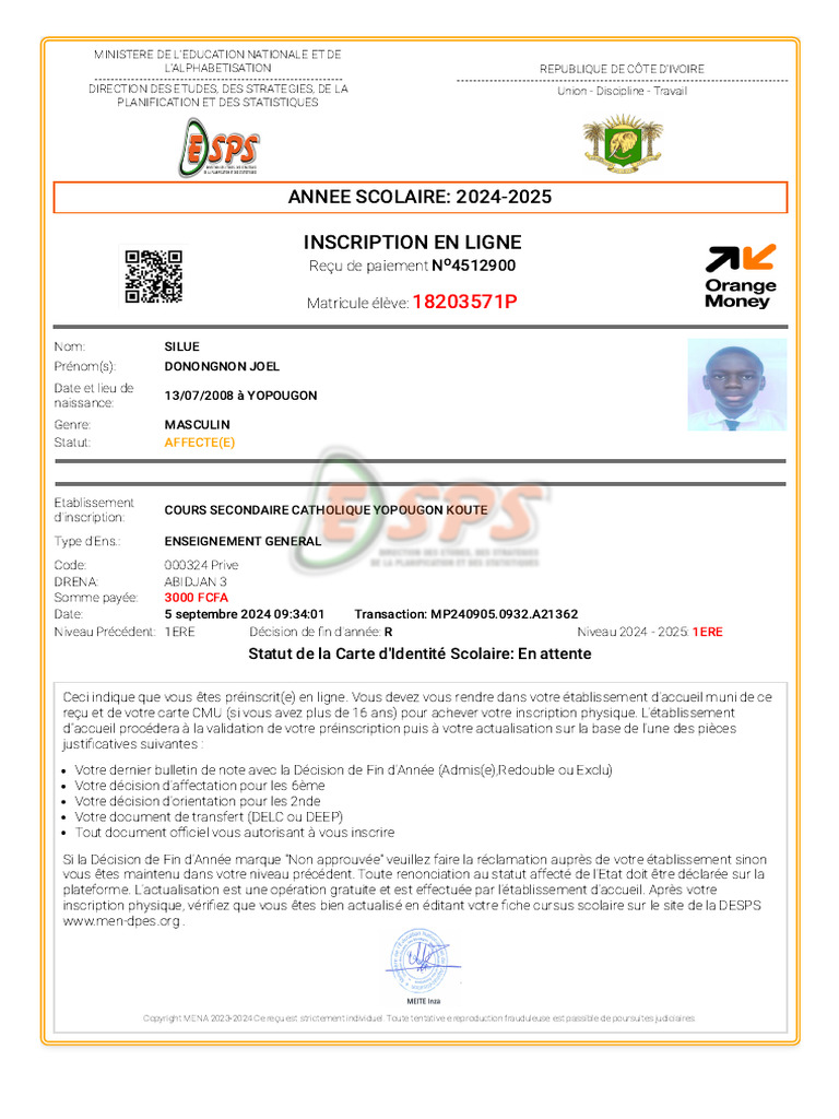 Direction Des Ecoles, Lycees Et Colleges | PDF