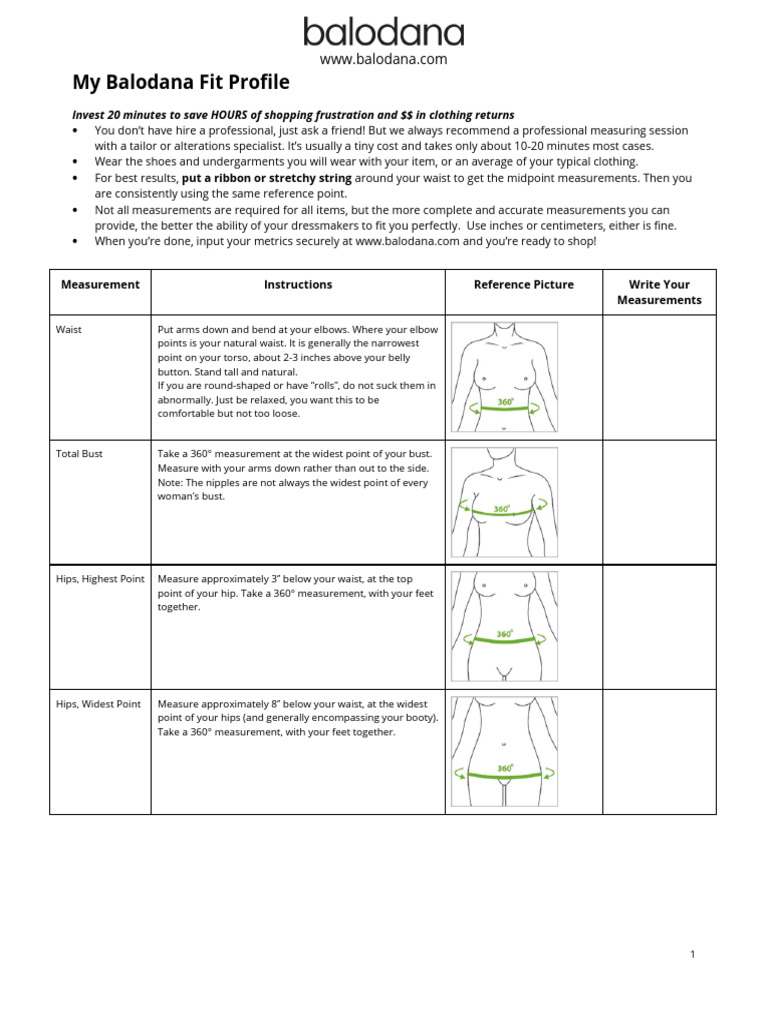 how-to-take-measurements-full | PDF