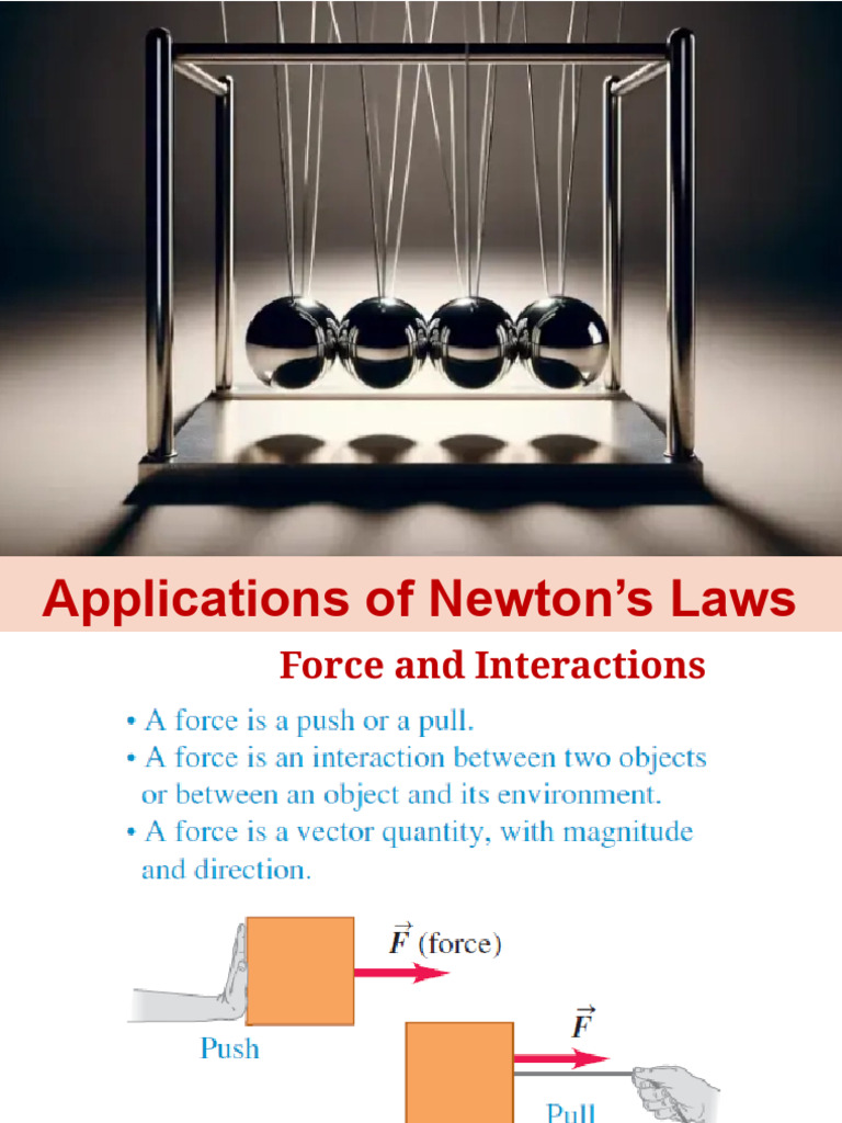 4 Applications of Newtons laws | PDF