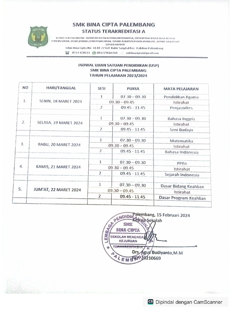 Jadwal USP Teori | PDF
