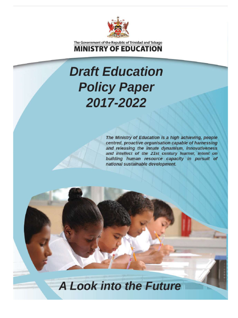 Draft Education Policy Paper 2017 2022 Final | PDF