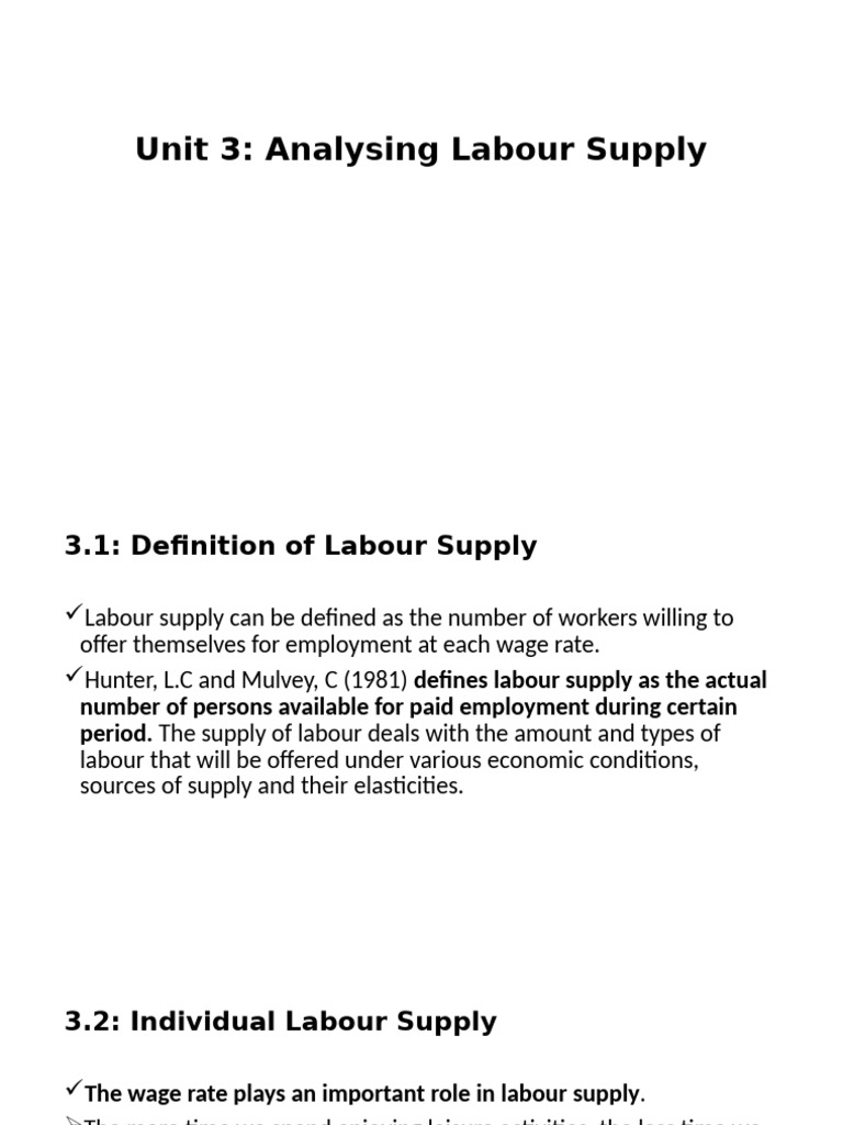 Understanding Labour Supply Dynamics | PDF | Labour Economics | Employment