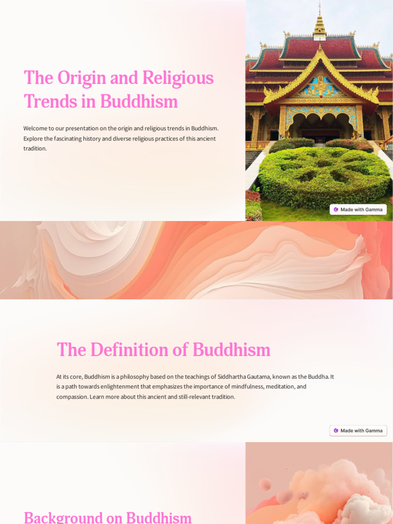 The Origin and Religious Trends in Buddhism | PDF