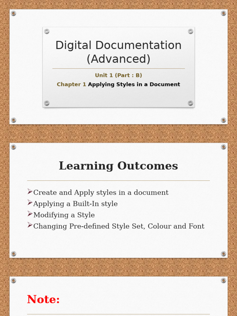 CH 1 Applying Styles in A Document | PDF