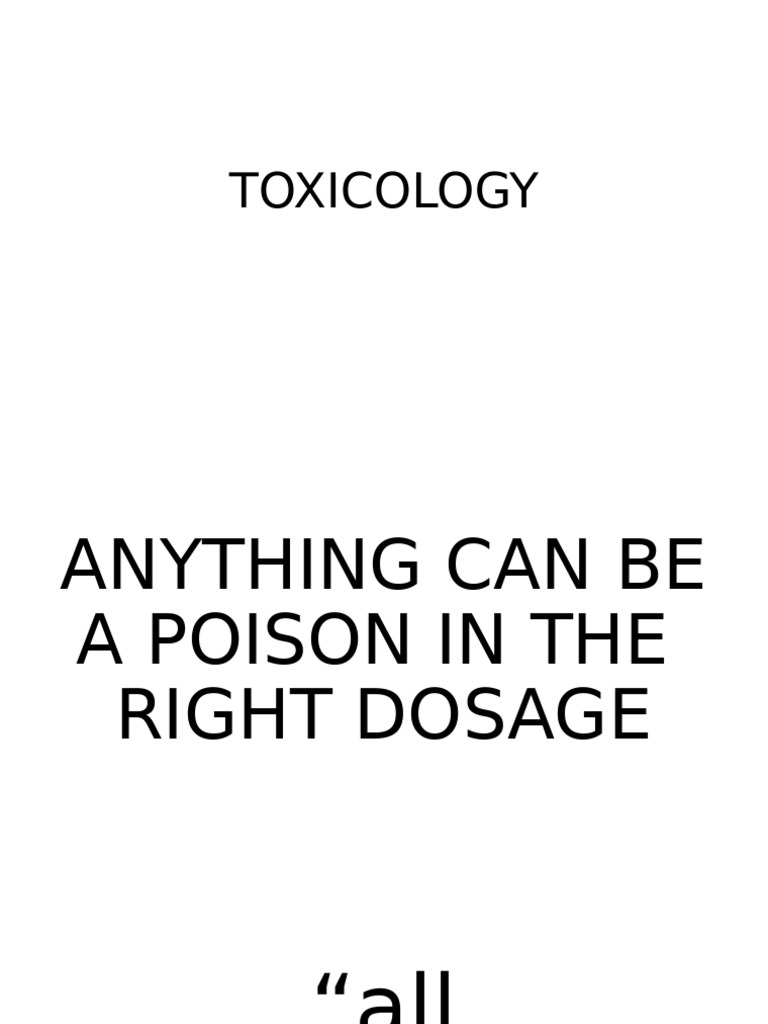 TOXICOLOGY | PDF TOXICOLOGY | PDF