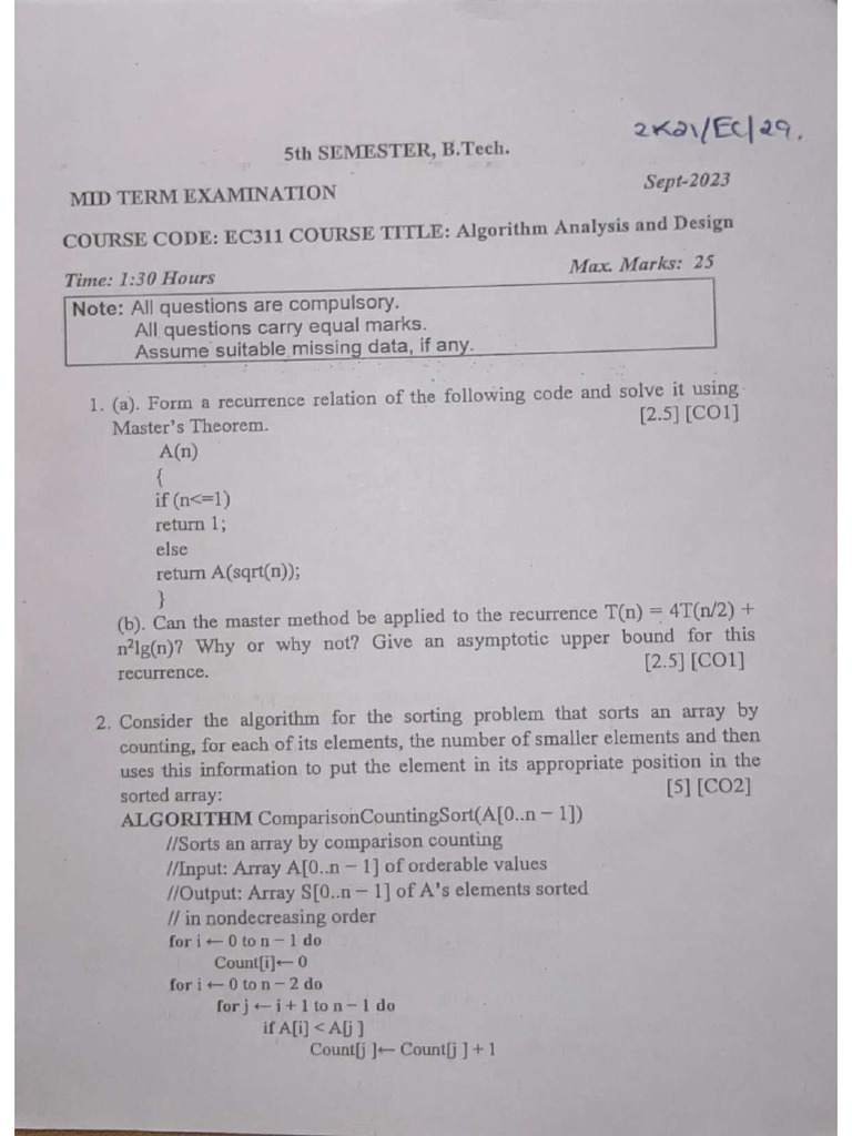 65dd7d20EC Midsem 2023 | PDF