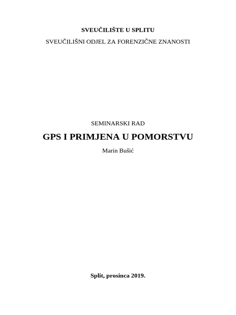 Seminarski (GPS) | PDF