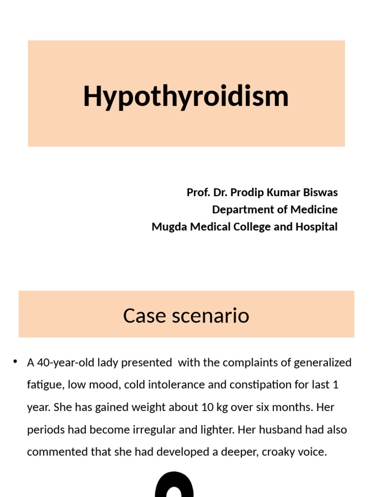 Understanding Hypothyroidism Symptoms & Management | PDF ...