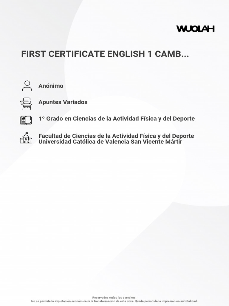 Wuolah-Free-First Certificate English 1 Cambridge Revised Exam From ...