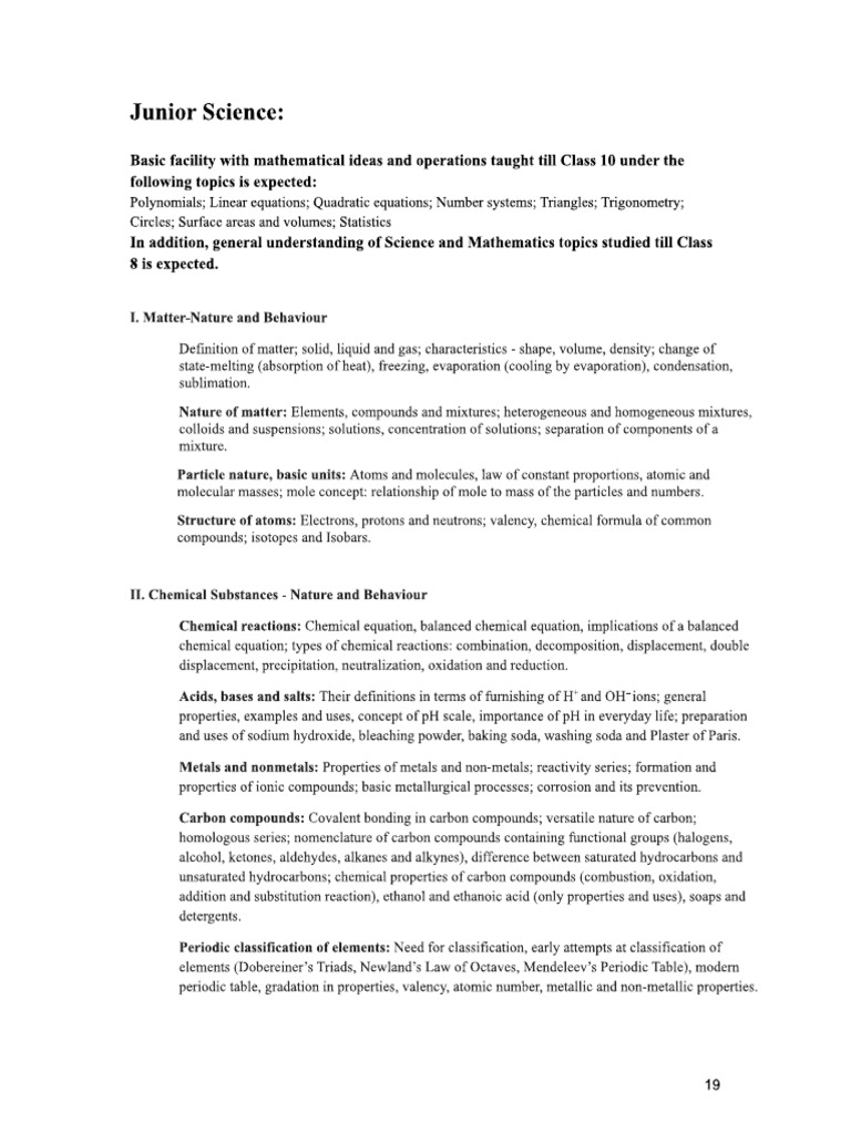 NSEJS Syllabus | PDF