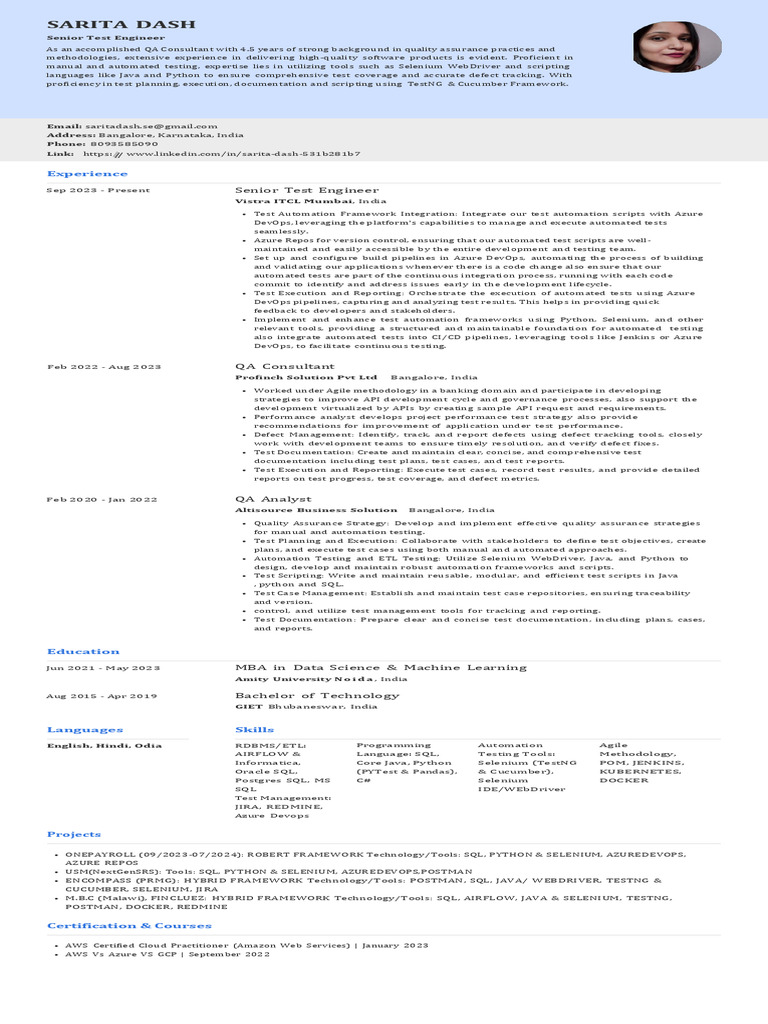 Sarita Resume | PDF