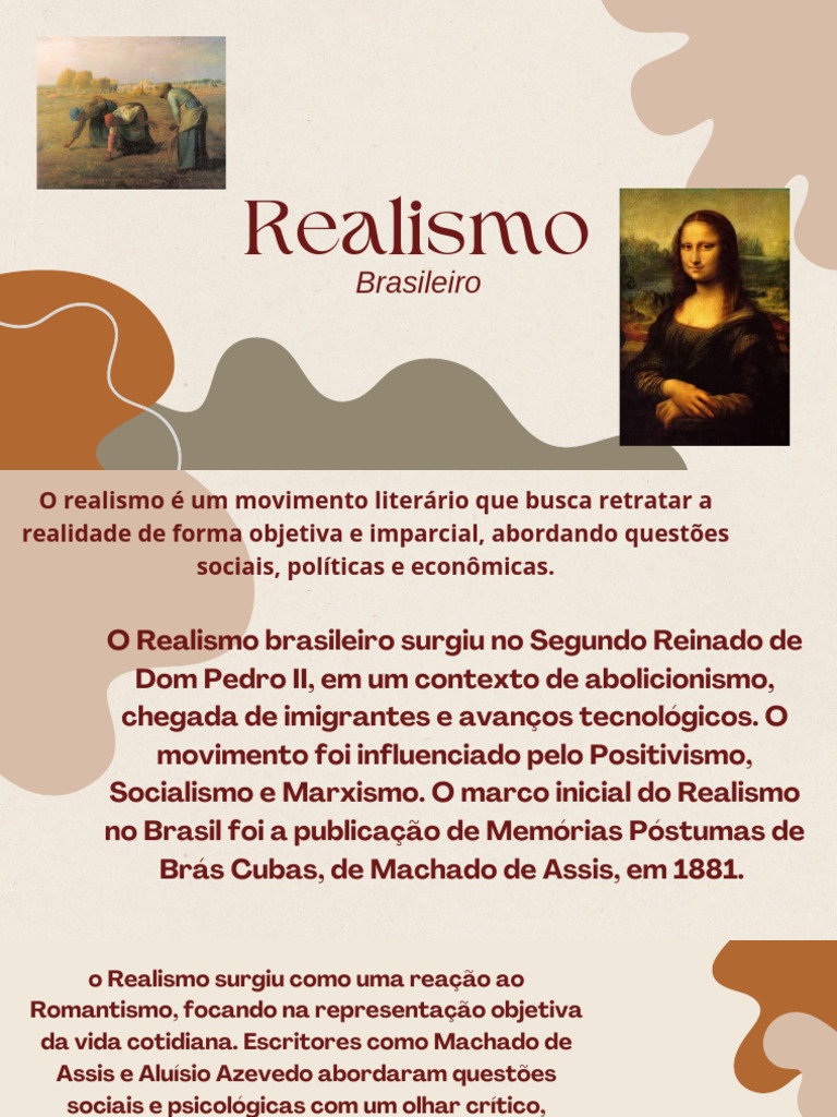 Surgimento do Realismo Brasileiro | PDF | Realismo (artes) | Romantismo