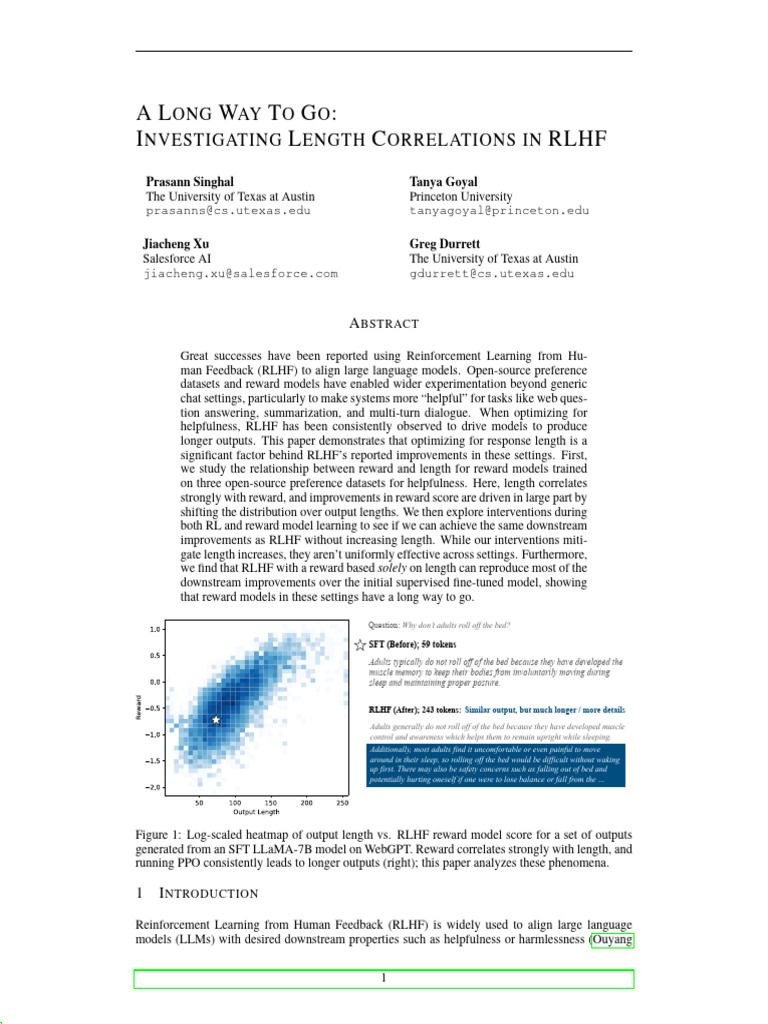 A Long Way To Go - Investigating Length Correlations in RLHF | PDF ...