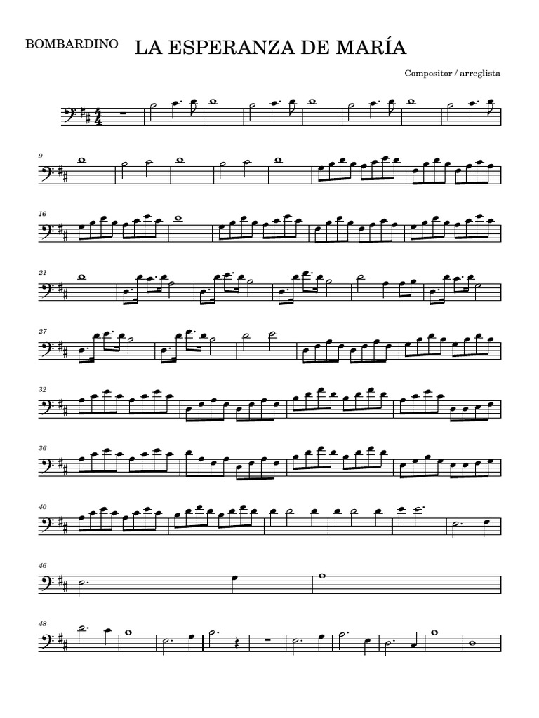La Esperanza de Maria-Partitura - y - Partes | PDF