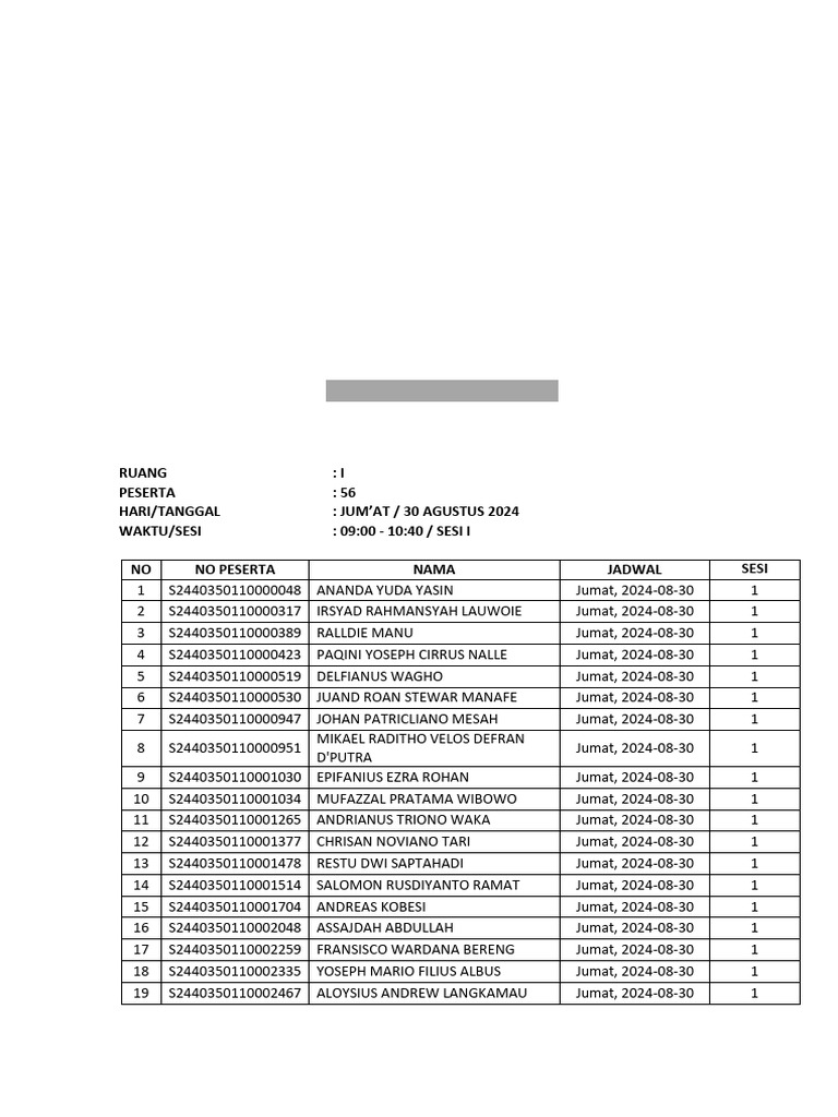 Jadwal SKB 2024 - KUPANG | PDF