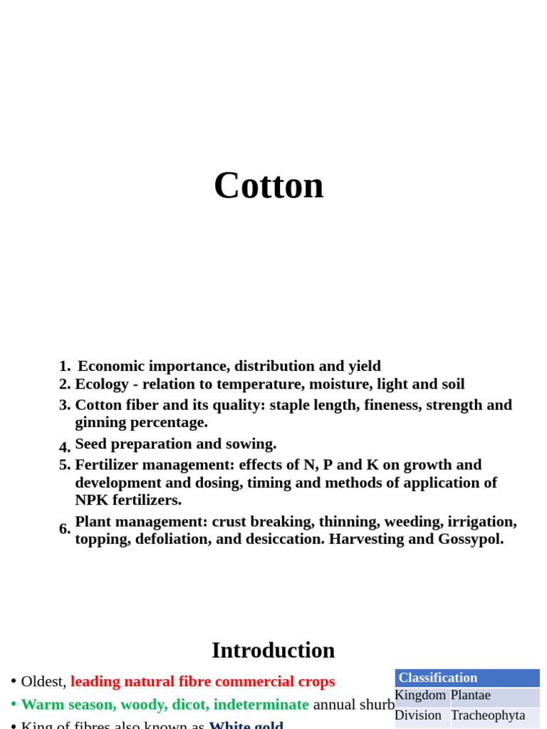 Cotton | PDF