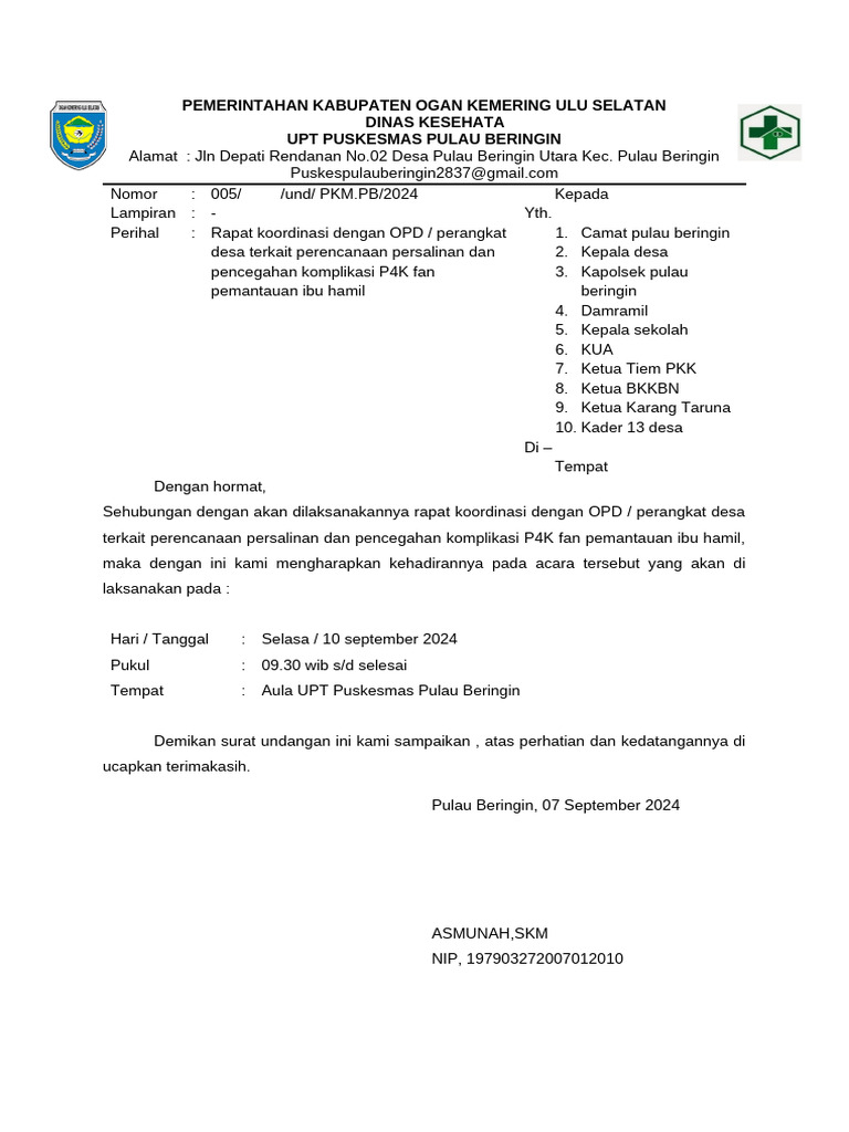 surat undangan OPD | PDF