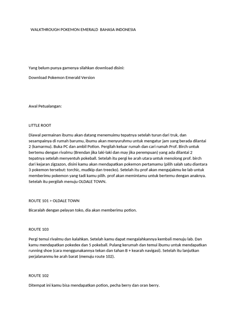 Pokemon Emerald | PDF | Pokémon