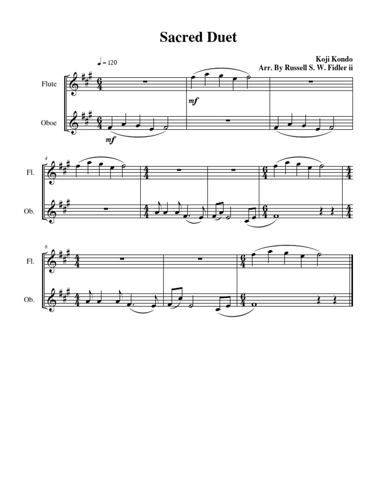 Zelda - Spirit Tracks - Sacred Duet | PDF