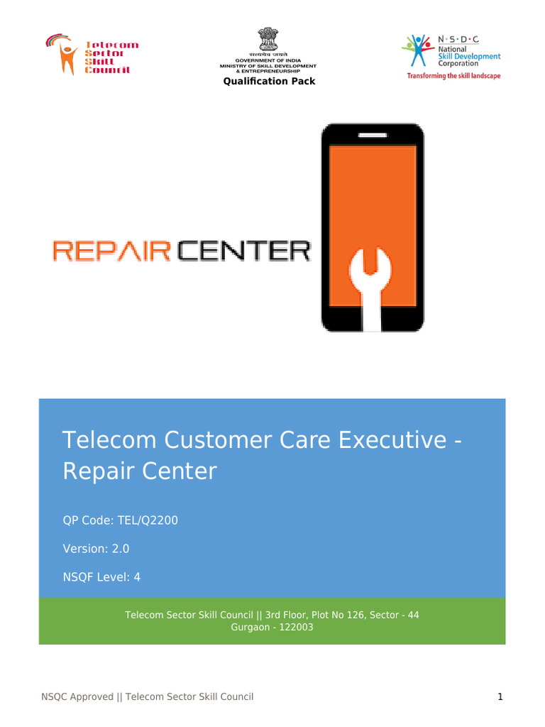 TEL - Q2200 - Telecom CCE - Repair Center - v2.0 | PDF