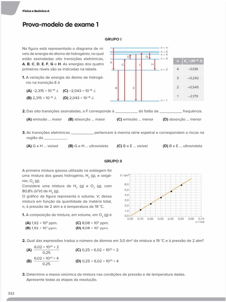 Provas Modelo FQ | PDF