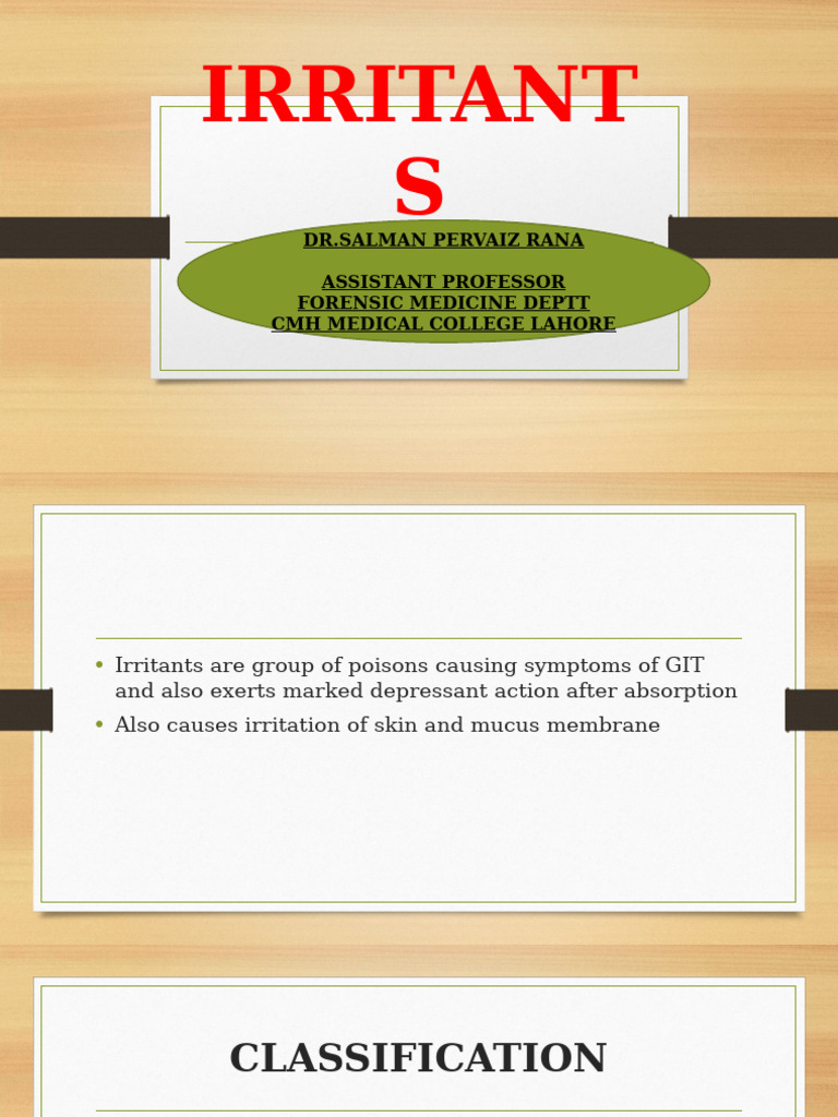 Irritants | PDF