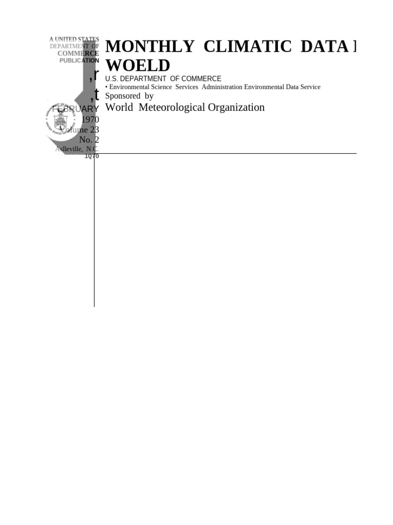 Monthly Climatic Data - February 1970 | PDF | Pressure | Precipitation