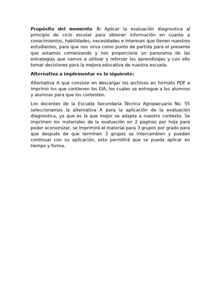 Momento 3 Evaluacion Diagnostica Pdf