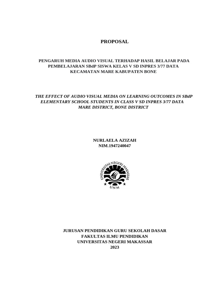 Proposal Fiks - Nurlaela Azizah 29 | PDF