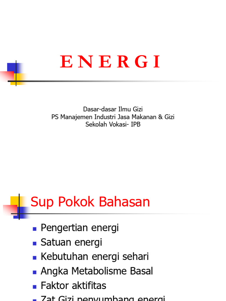 Kuliah 2 Energi | PDF