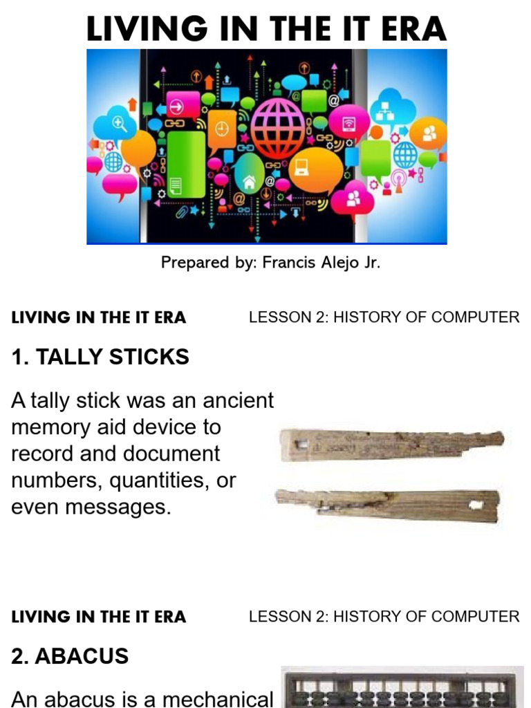 IT Era Lesson 2 History of Computer | PDF
