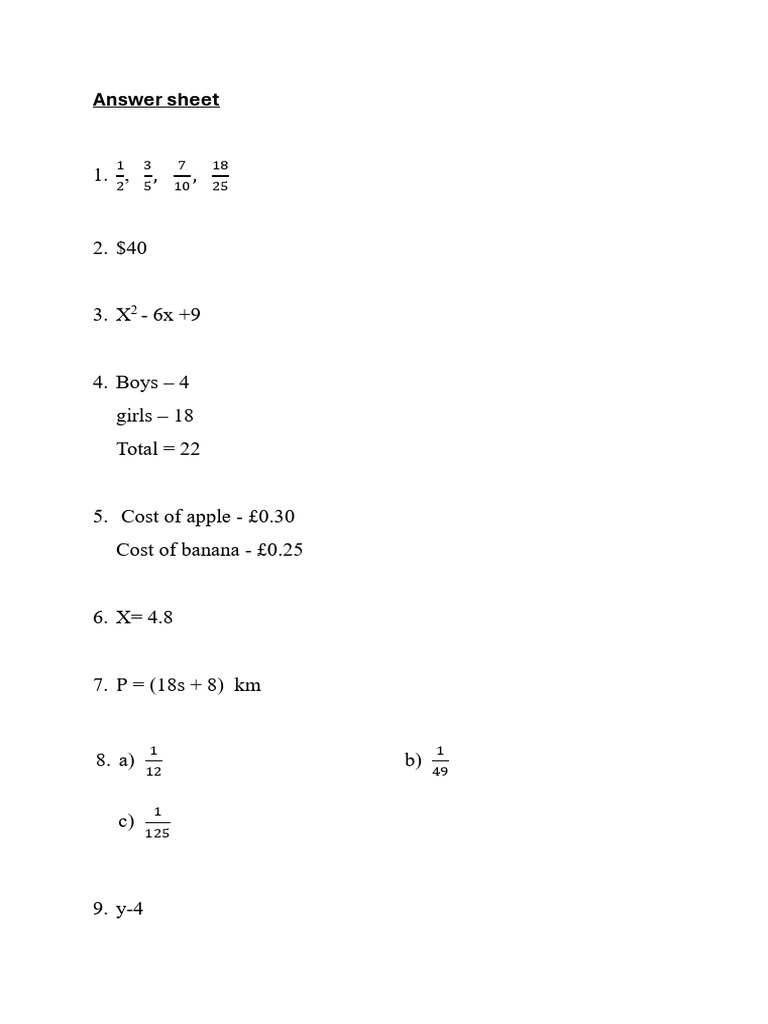 Exam Style Questions -Answers | PDF